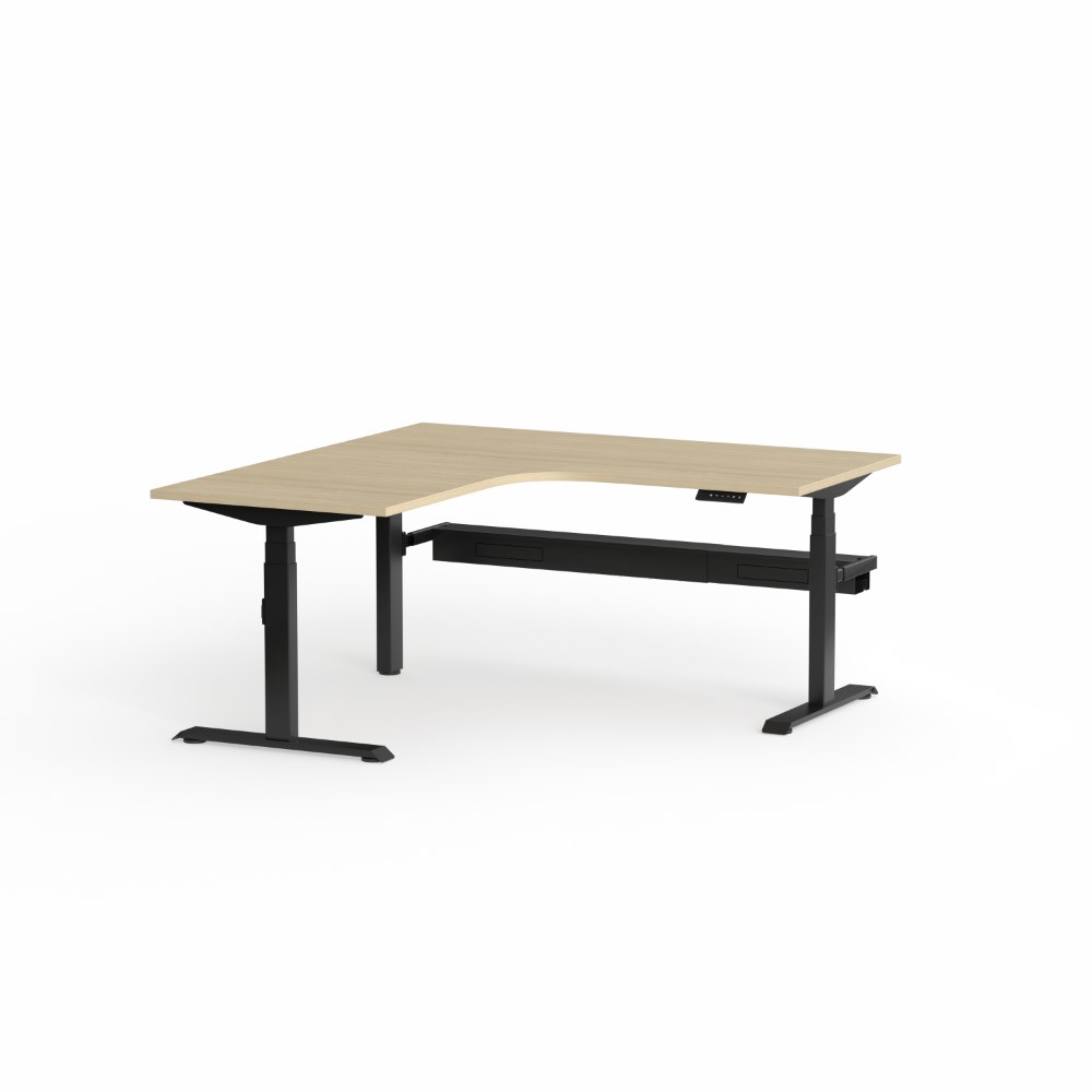 Office Furniture - OLG Klass Elec Adjust 90Deg Workstation LHR+Tray ...